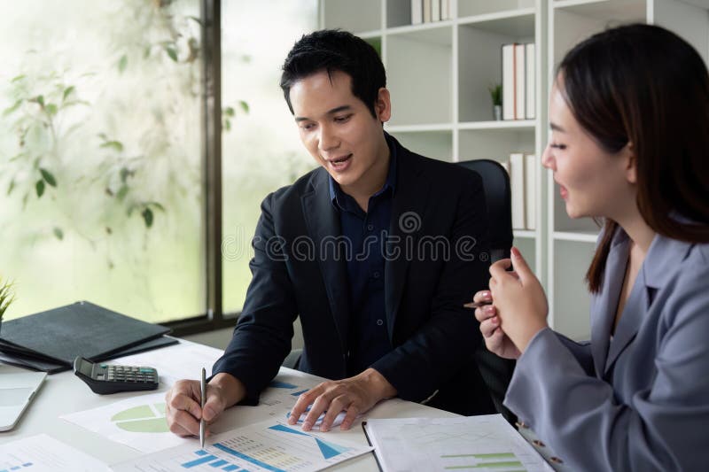 Professional Consultation and Data Presentation. Colleagues Engaged in ...