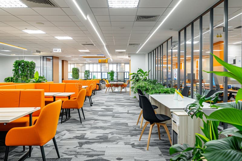 A Bright Open Office with Creative Workspaces and Vibrant Meeting Areas ...