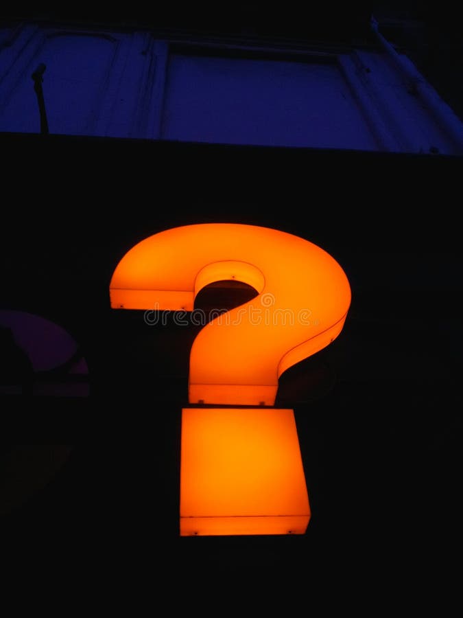 Bright Orange Question Mark Stock Image - Image of danger, question ...