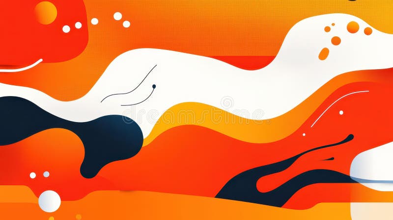 Bright Orange Abstract Design Featuring Modern Textures and Playful ...