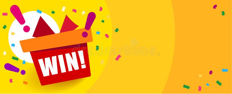 Bright Orange Background with Text Win Gift Box on Backdrop Stock ...