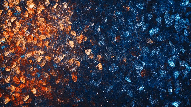 Vibrant Particles Create a Striking Contrast in Shades of Orange and ...