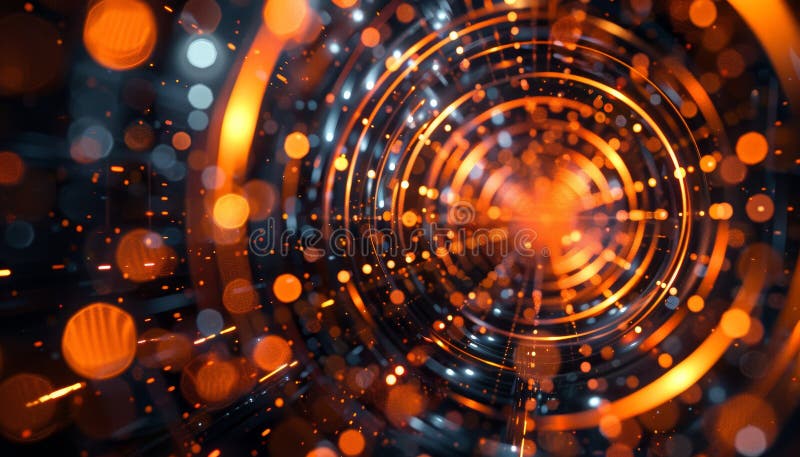 A Bright Orange Circle with a Black Background by AI Generated Image ...