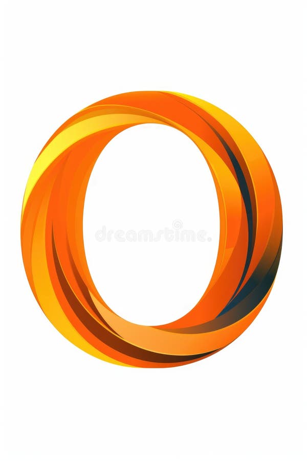 A Bright Orange Circle Sits on a Plain White Surface Stock Illustration ...