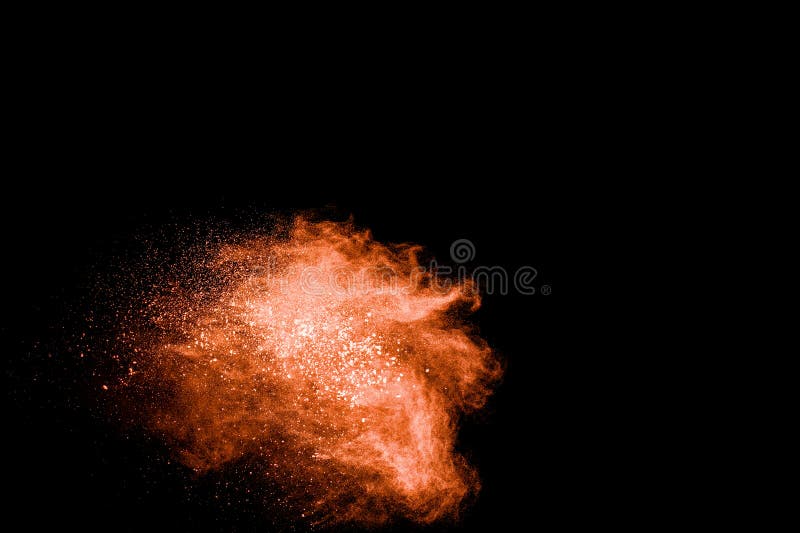 Bright Orange Cloud of Smoke is Rising from the Ground Stock Photo ...