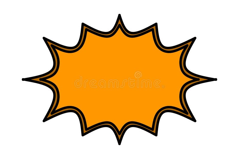 Bright Orange Comic-style Explosion Bubble Stock Vector - Illustration ...