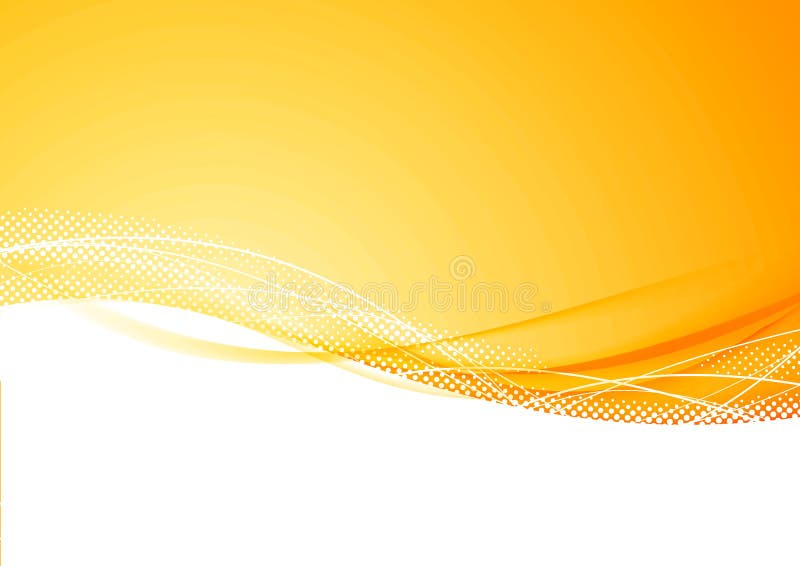 Bright Orange Swoosh Wave Border Background Stock Vector - Illustration ...