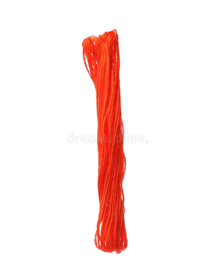 Bright Orange Embroidery Thread on White Background Stock Photo - Image ...