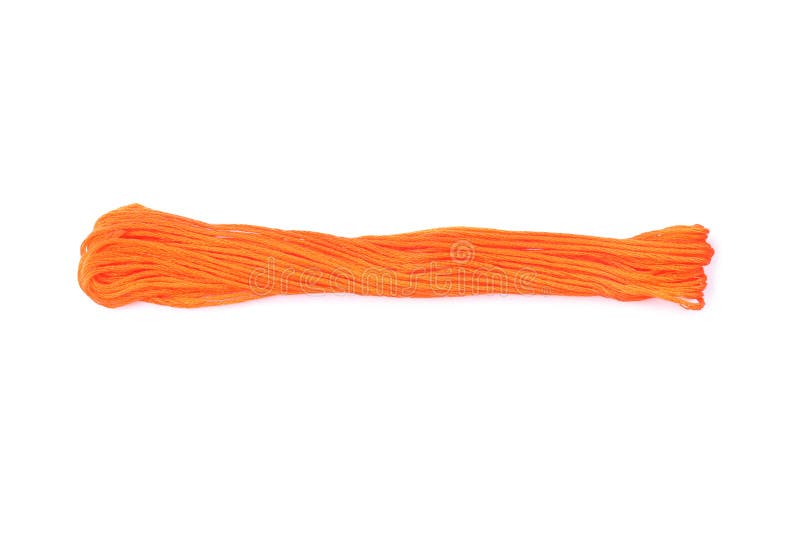 Bright Orange Embroidery Thread on White Background Stock Photo - Image ...