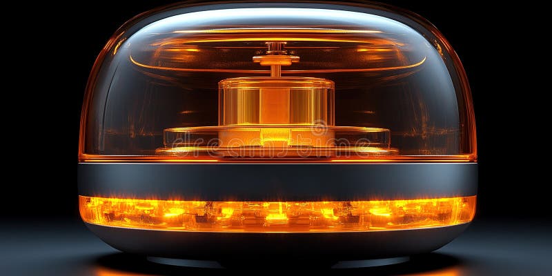 Bright Orange Emergency Light with a Sleek Design, Showcasing Its ...