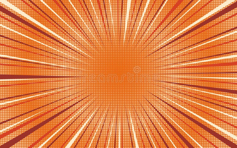 Bright Orange Exploding Retro Comic Background Stock Vector ...
