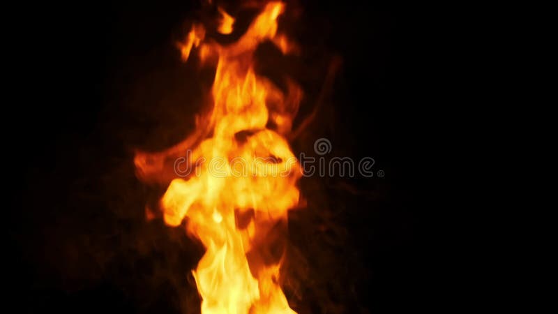 Fire Flames on Black Background Stock Footage - Video of orange ...