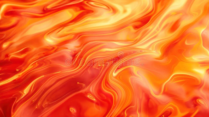 Bright Orange Flaming Liquid Fire. Generative AI Stock Illustration ...