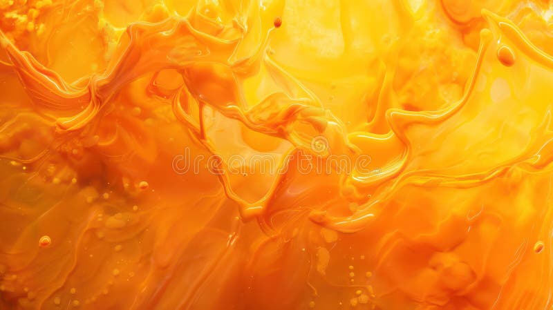 Bright Orange Flaming Liquid Fire. Generative AI Stock Illustration ...