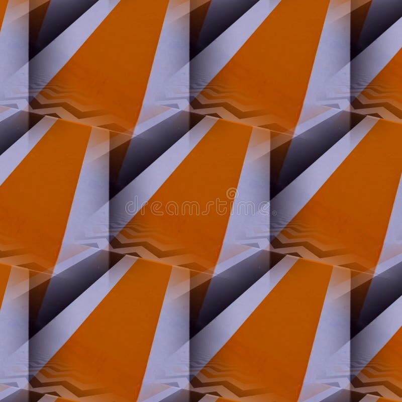 Bright Orange Gold and Grey Repeating Geometric Patterns in Square ...