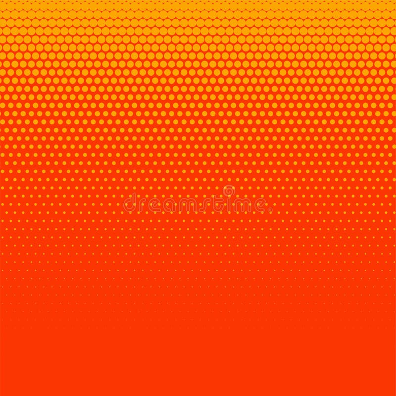 Bright Orange Halftone Background Design Stock Vector - Illustration of ...