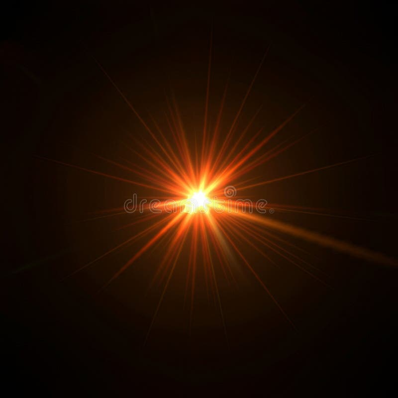 Bright, Orange Light Burst Radiating from the Center Against a Dark ...