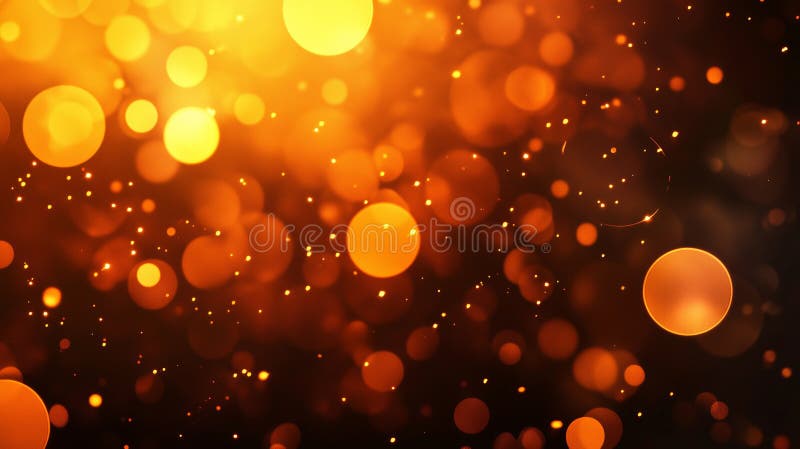 Bright Orange Light Reflections on a Dark Background. an Abstract Image ...