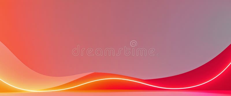 Bright Orange Merging into Fiery Red Neon Glow Gradient Background ...