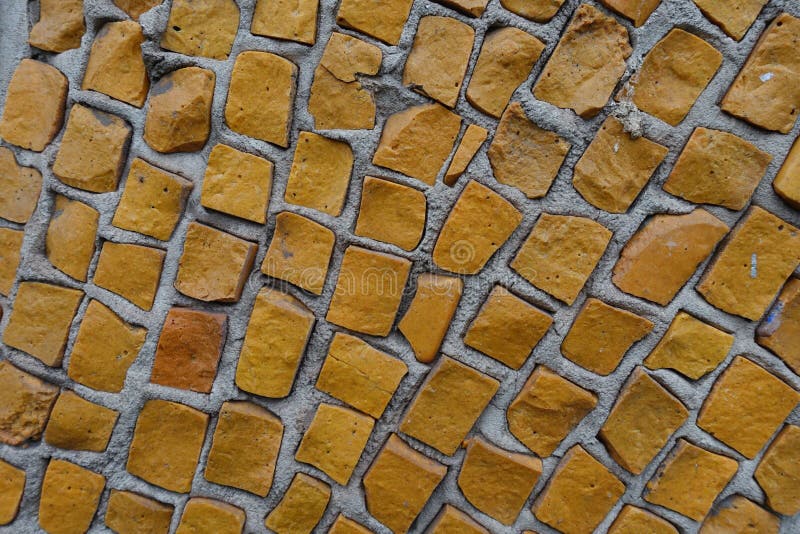 Bright Orange Mosaic Wall Texture Stock Photo - Image of dash, opus ...