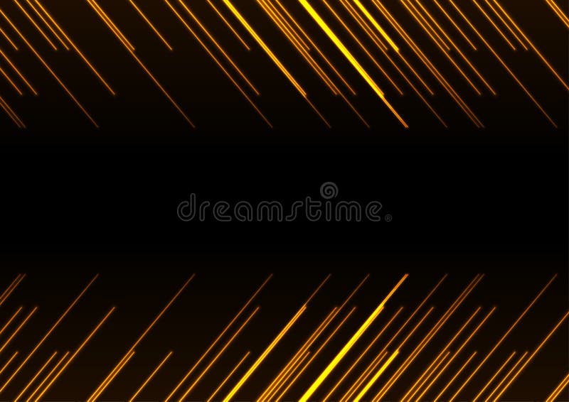 Bright Orange Neon Lines Abstract Tech Background Stock Vector ...