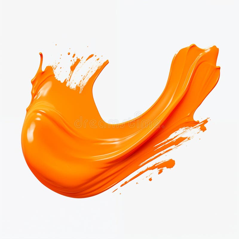 Bright Orange Paint Splash Creates a Dynamic and Lively Artistic ...