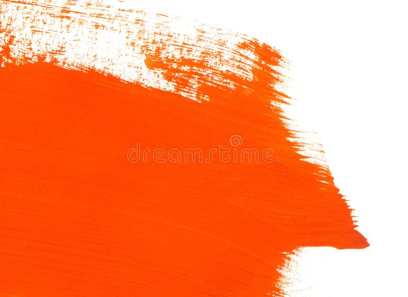Orange Hand Drawn Paint Texture on White Background Stock Illustration ...
