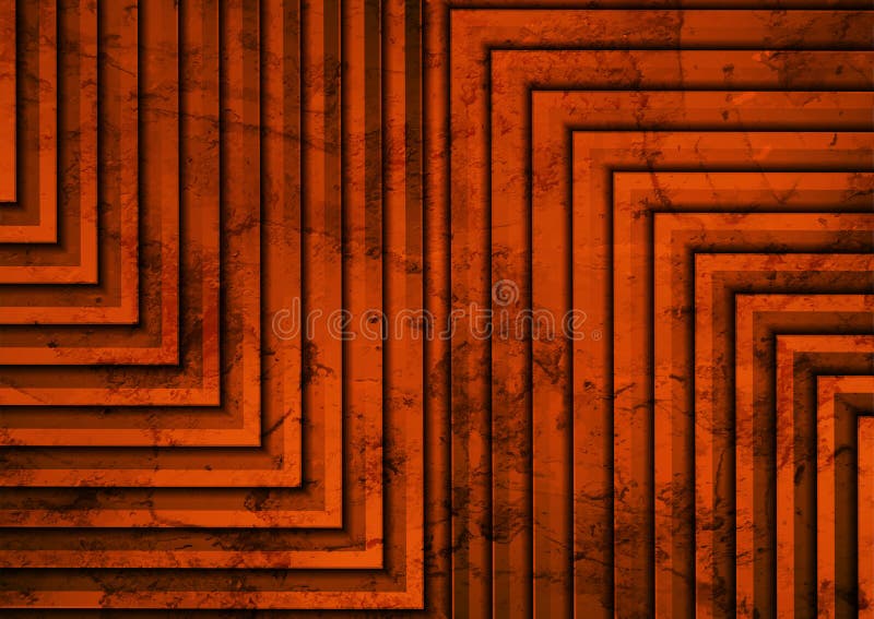 Bright Orange Pattern with Arrows, Grunge Abstract Tech Background ...