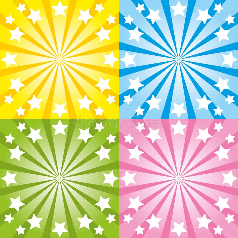 Bright Orange Rays Star Background Stock Illustration - Illustration of ...