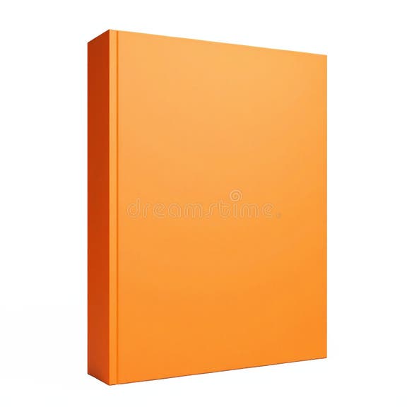 Bright Orange Rectangular Packaging Box with Shadow on White Background Transparent Clipping ...