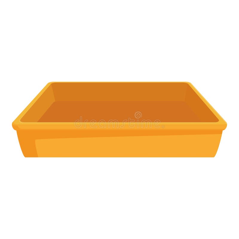 Bright Orange Rectangular Plastic Tray Stock Vector - Illustration of ...