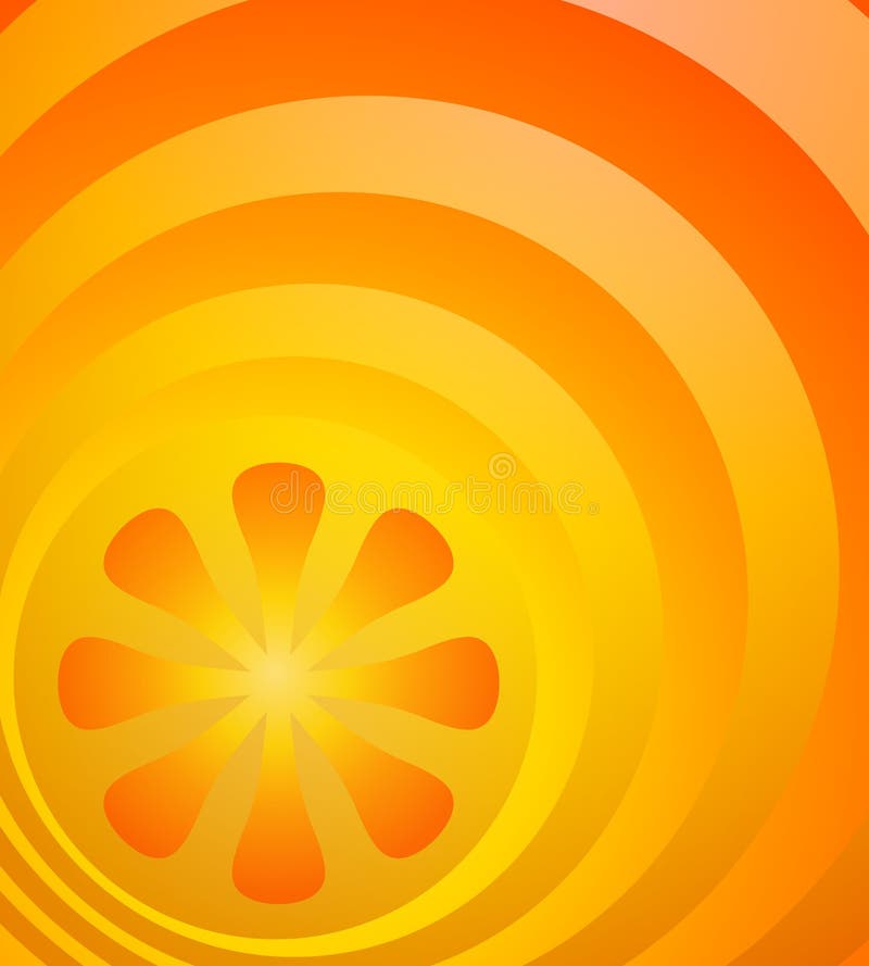 Bright Orange Retro Background Stock Illustration - Illustration of ...