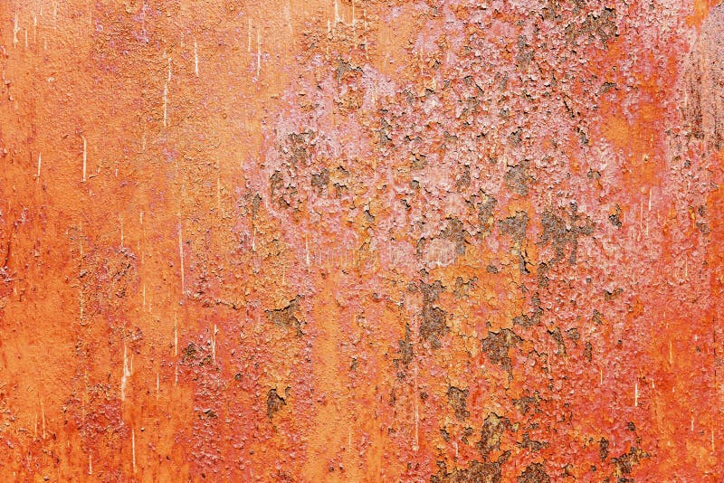 Bright Orange Rusty Sheet of Iron. Close-up. Background. Space for Text ...