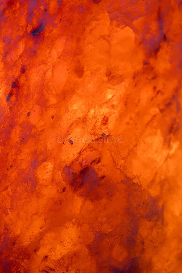 Bright Orange Salt Lamp Rock Background Texture Stock Image - Image of ...