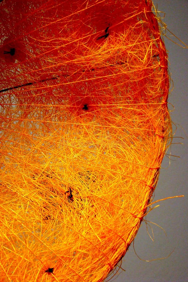 Bright Orange Semi-circular Grid Close-up Stock Image - Image of ...