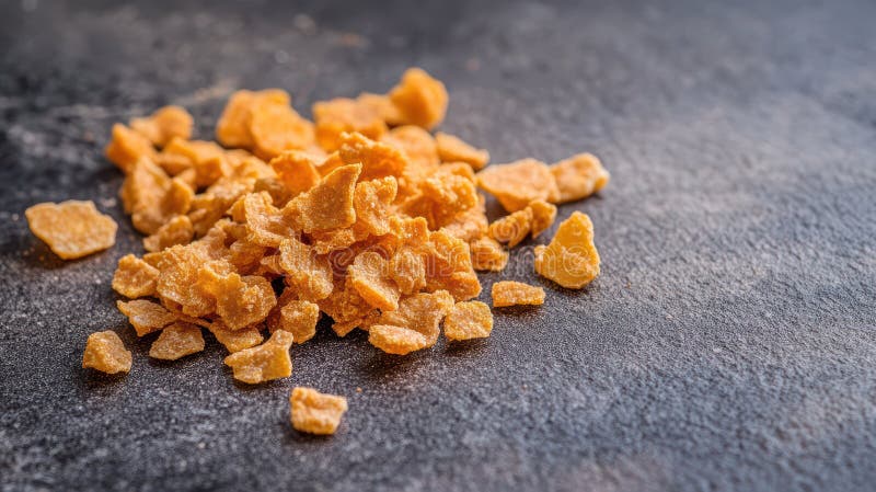 Crunchy Snack Pieces on Dark Textured Surface Stock Photo - Image of ...