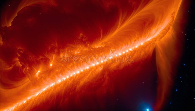 A Bright Orange Star with a Black Background Stock Illustration ...