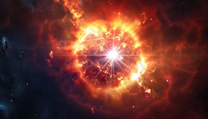 A Bright Orange Star Surrounded by a Cloud of Fire by AI Generated ...