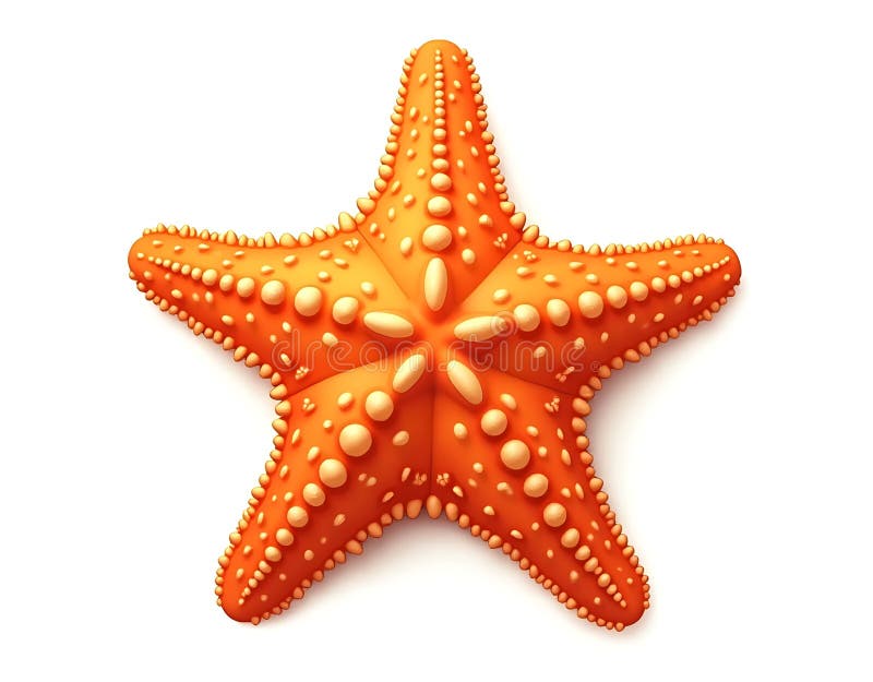 Bright Orange Starfish with Bumpy Texture Stock Illustration ...