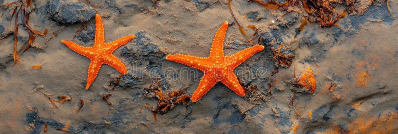 Bright Orange Starfish Resting on Sandy Surface, Showcasing Unique ...