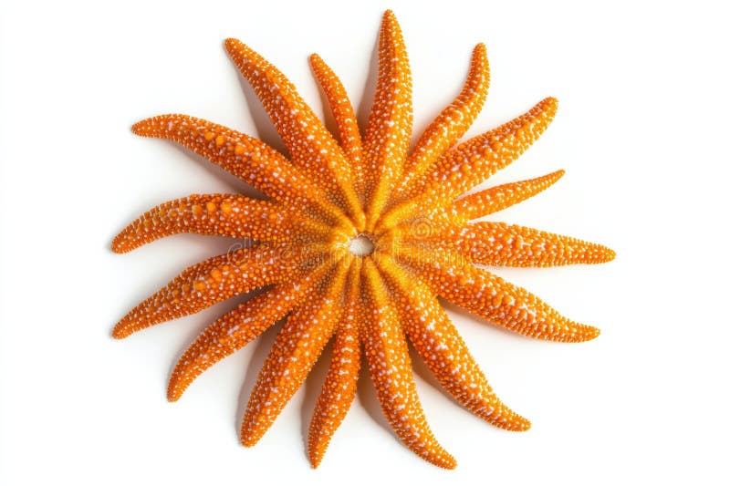 Bright Orange Starfish on Sandy Surface Displaying Intricate Texture ...