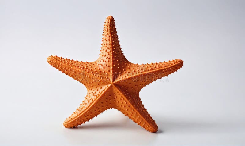 A Bright Orange Starfish is Shown on a White Background Stock ...