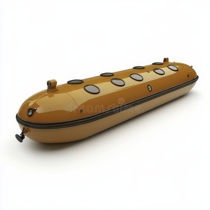 Unique Orange Submarine Designed for Underwater Exploration Showcasing ...