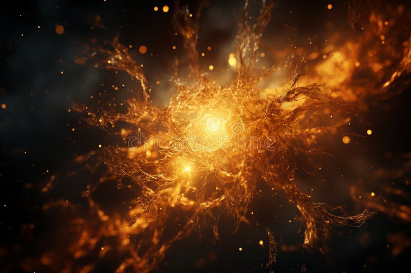 Bright Orange Sun in Solar System in Space Stock Image - Image of ...