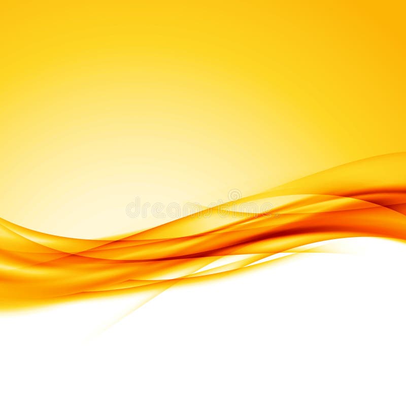 Bright Orange Swoosh Wave Border Background Stock Vector - Illustration ...