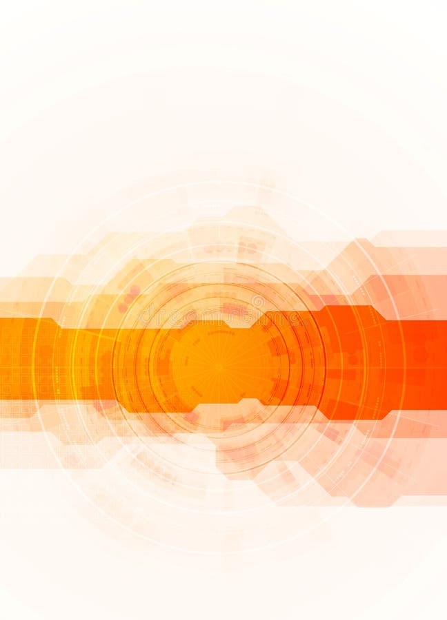 Bright Orange Technology Background Stock Vector - Illustration of ...