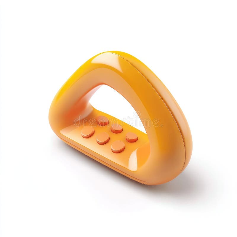 Modern Orange Abstract Device with Buttons a Sleek, Minimalist Orange ...
