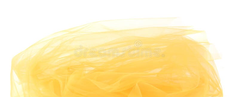 Bright Orange Tulle Fabric Isolated on White Background. Stock Photo ...