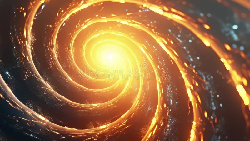 A Bright Orange Vortex that Glows. Circular Animation Stock Footage ...