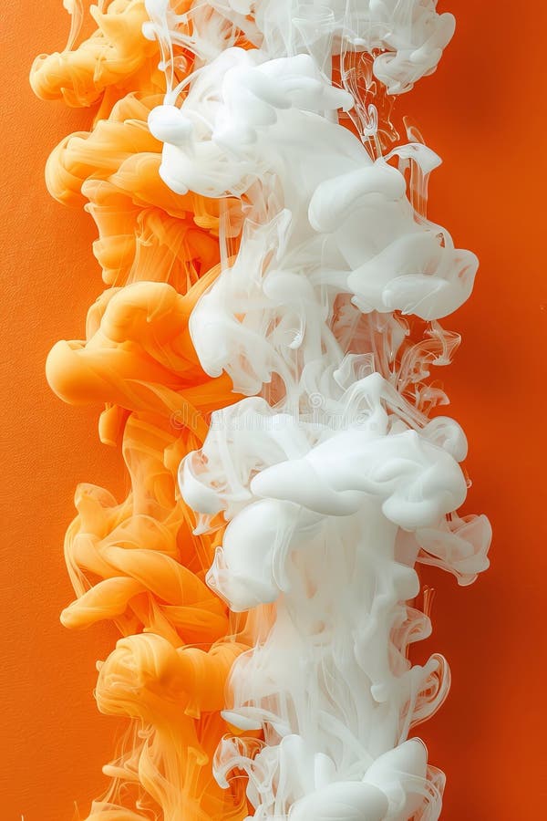 Colorful Swirling Patterns of Orange and White Against a Bright ...